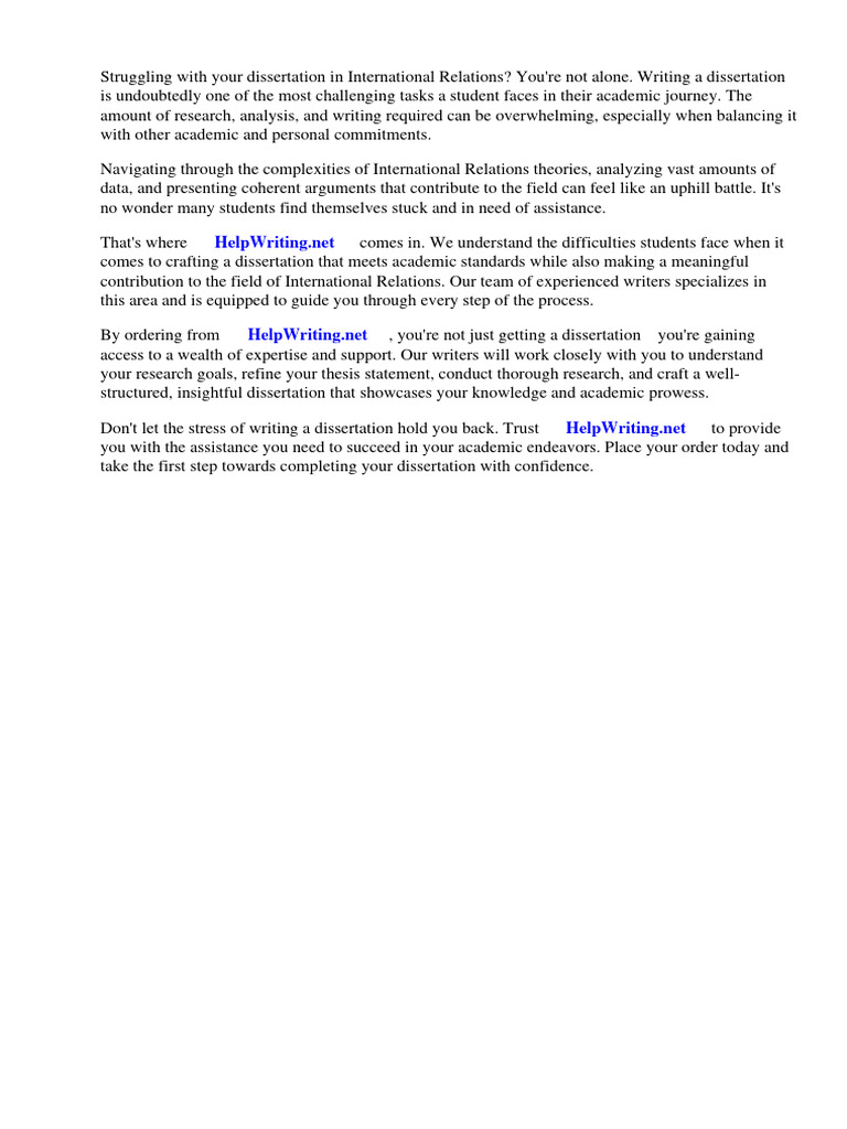 Dissertation Examples International Relations | PDF | European Union ...