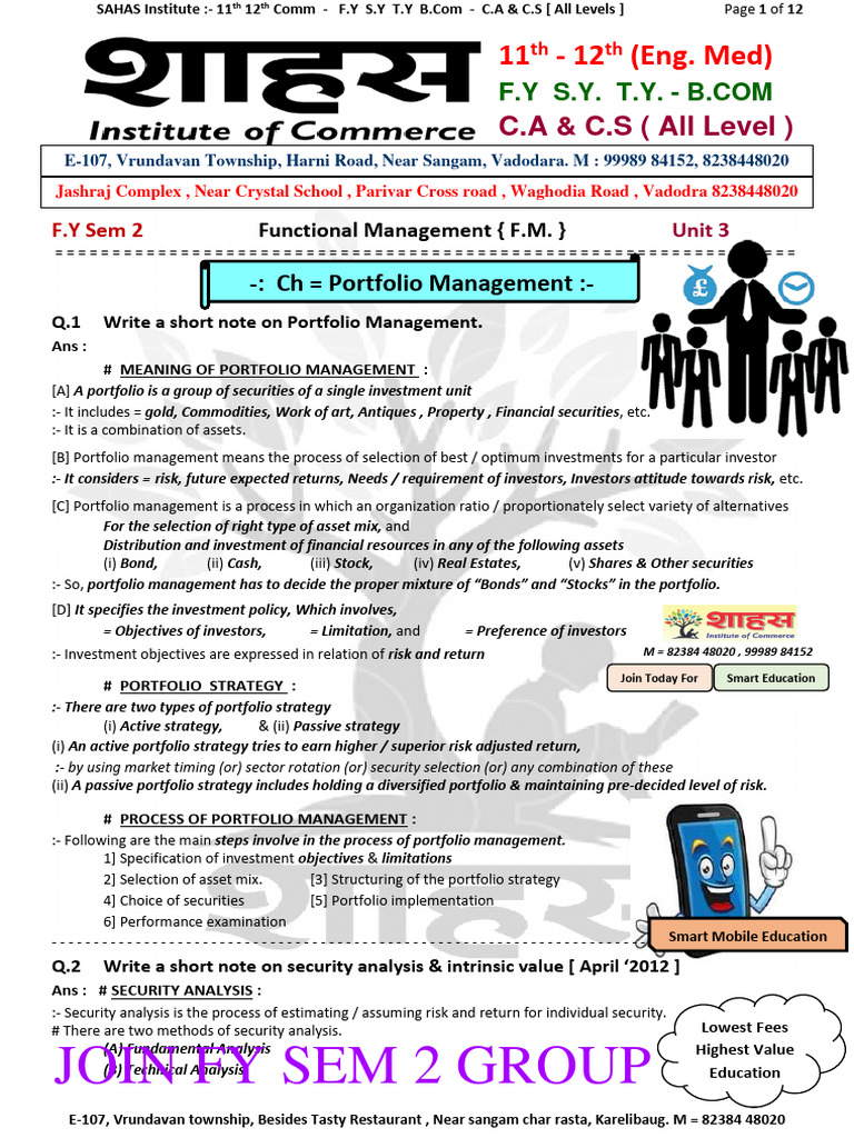 Unit 3 FM Sem 2 | PDF | Stocks | Securities (Finance)