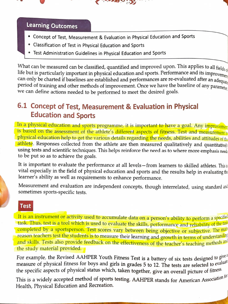 Test Measurement in Physical Education | PDF | Physical Fitness