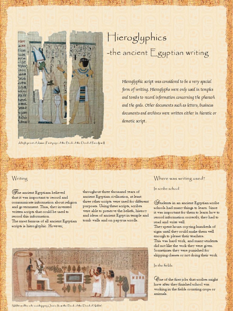 Ancient Egyptian Writing Systems Explained | PDF | Egyptian Hieroglyphs ...