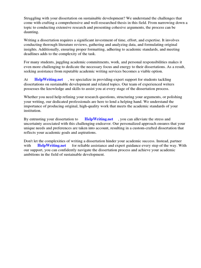 Plan Dissertation Ses Developpement Durable Pdf