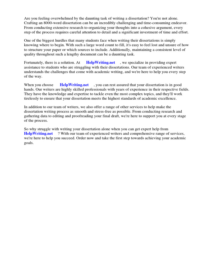 Dissertation 8000 Words | Download Free PDF | Thesis | Essays