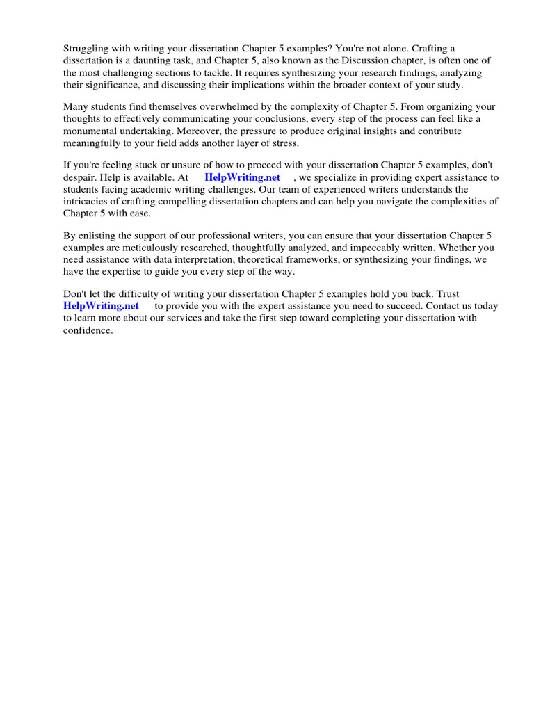 Dissertation Chapter 5 Examples | PDF | Methodology | Thesis