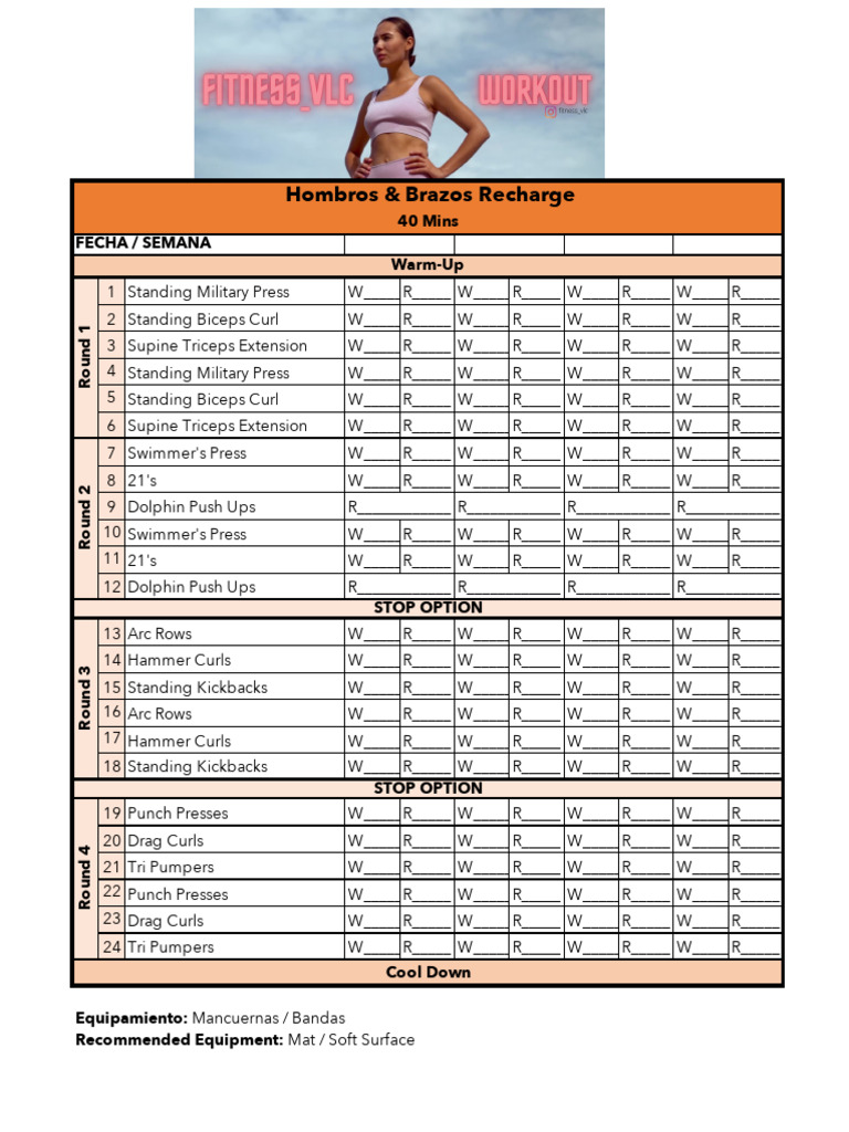 P90X Shoulders and Arms Worksheet | PDF | Limbs (Anatomy ...