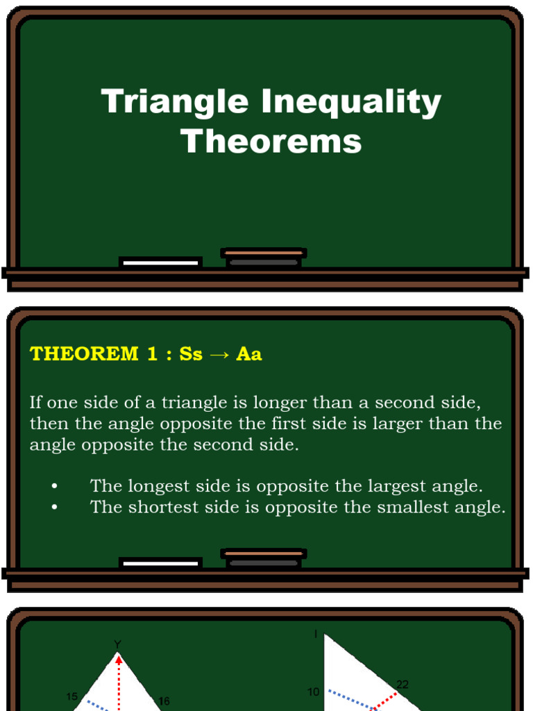 Triangle Inequality Theorems | PDF | Triangle | Elementary Mathematics