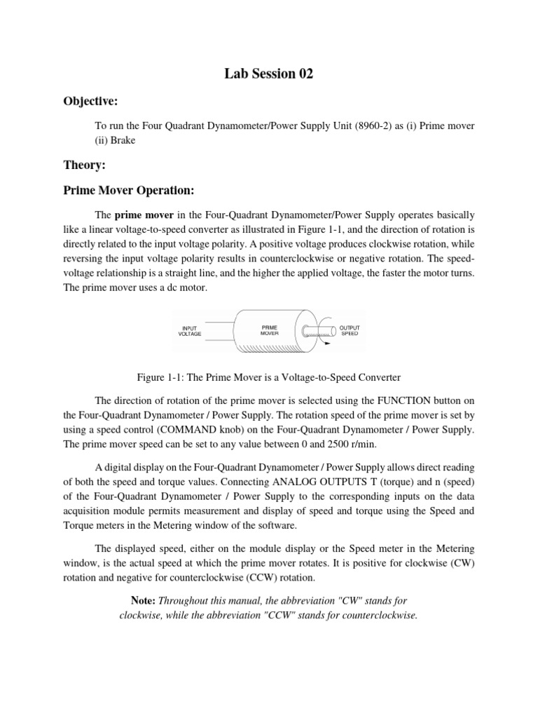 Lab Session 2 EM | PDF | Power Supply | Torque