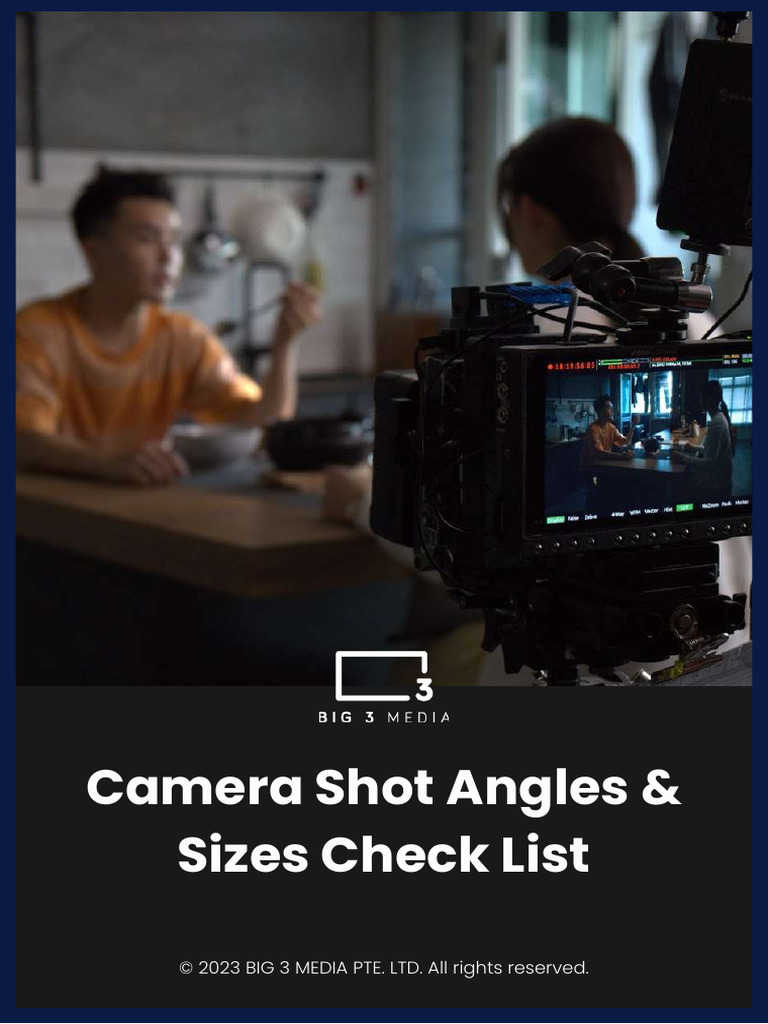 Camera Shot Angles & Sizes Check List_v2 | PDF | Close Up | Camera