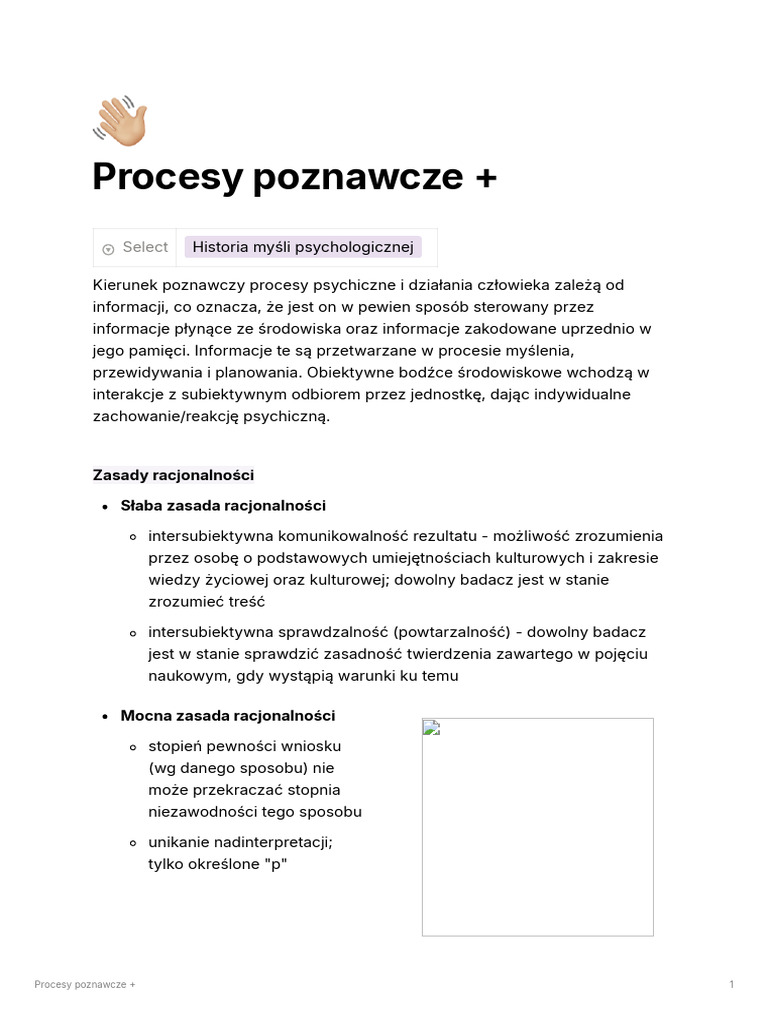 Procesy Poznawcze | PDF