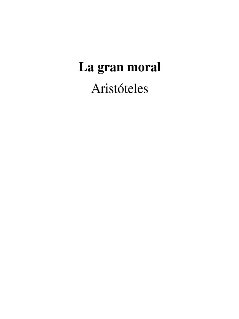 La Gran Moral Aristoteles Pdf