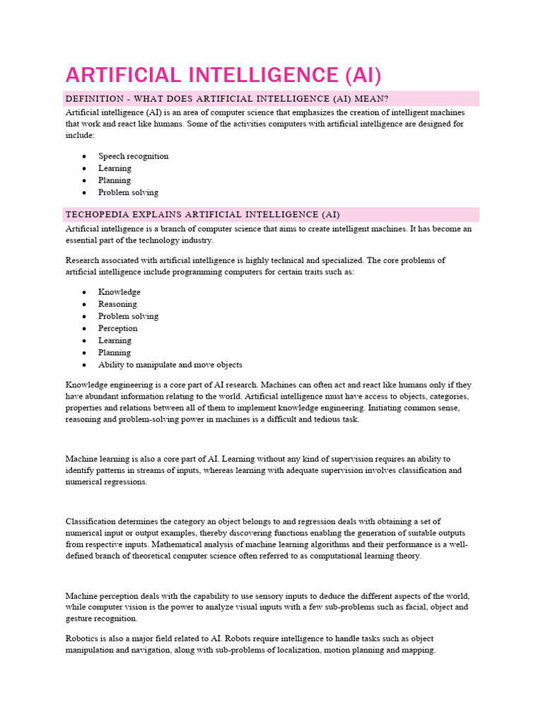 Artificial Intelligence | Download Free PDF | Artificial Intelligence | Intelligence (AI ...