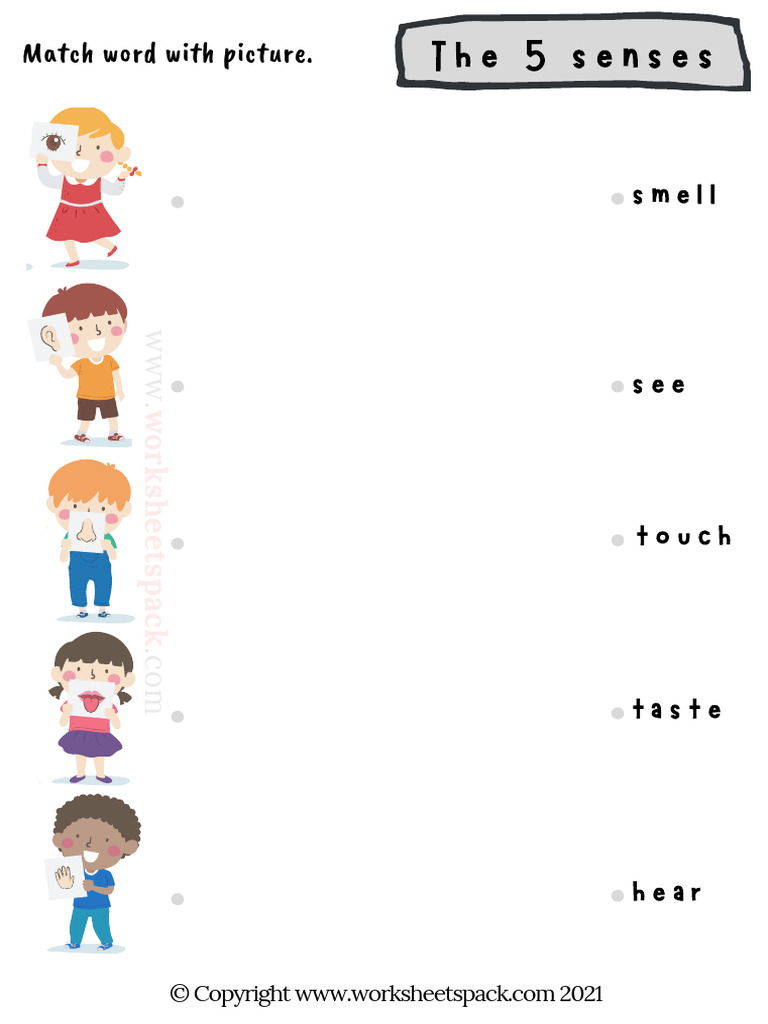 5 Senses Matching Game for Preschool.pdf | PDF