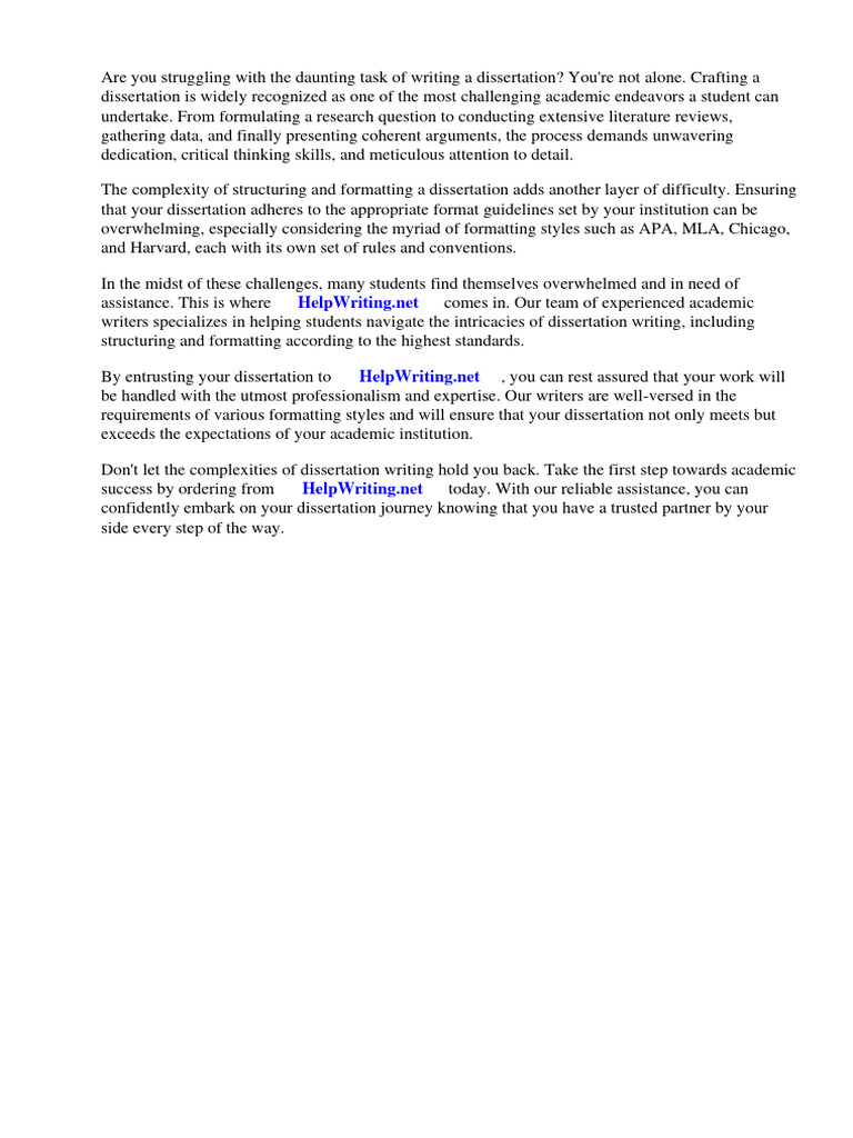 Dissertation Structure Format Pdf Thesis Theory