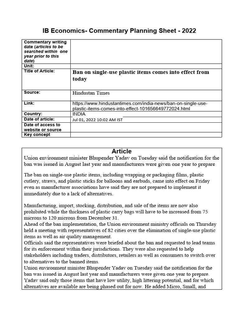 Microeconomics IA Planning | PDF | Biodegradation | Plastic