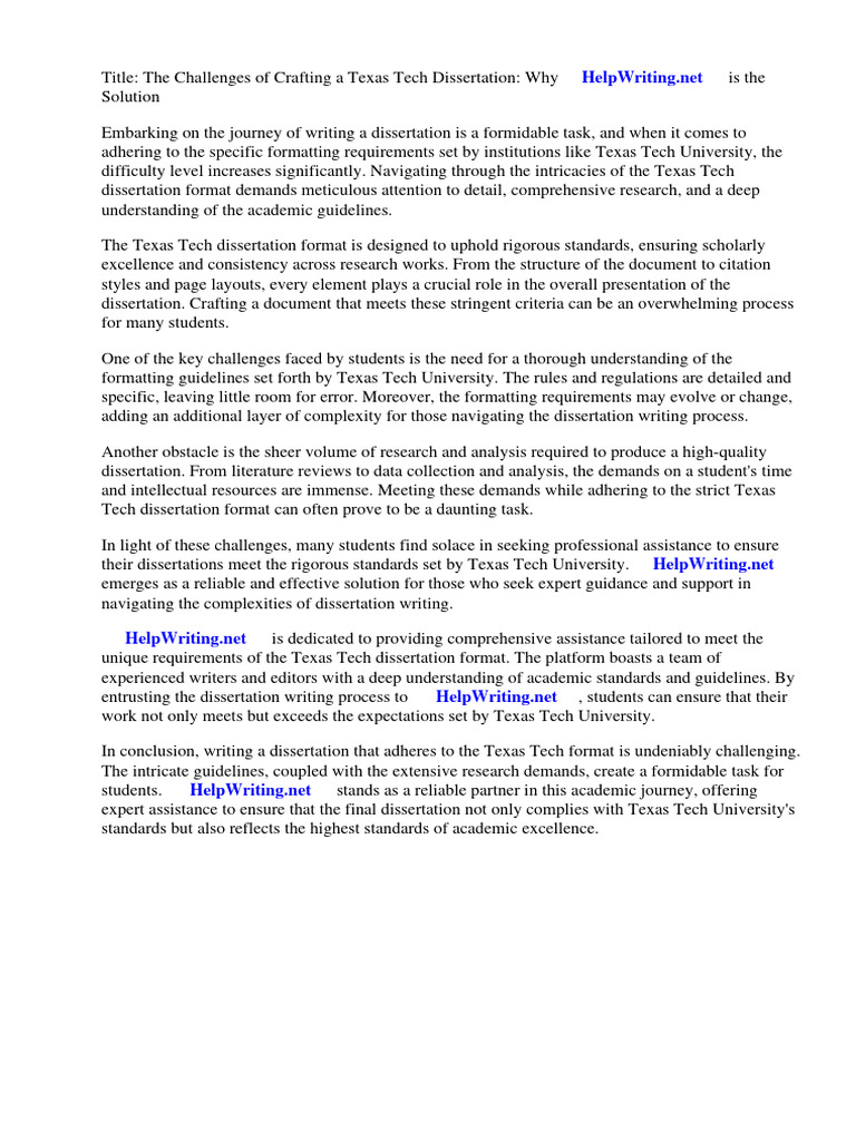 Texas Tech Dissertation Format | PDF | Buoyancy | Force