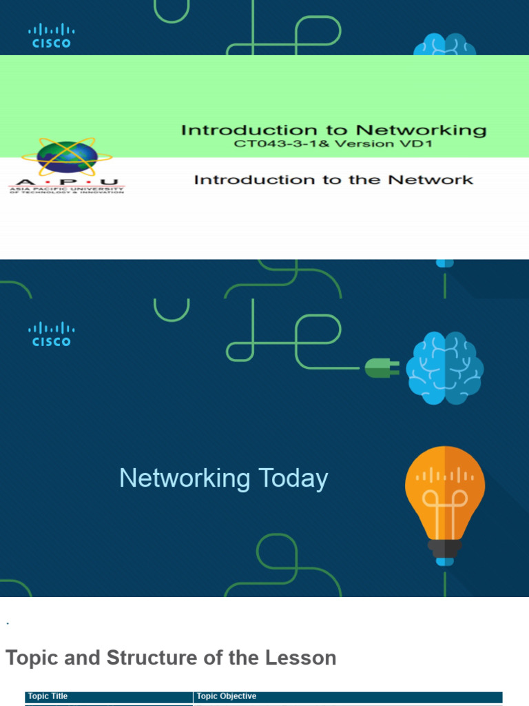 Chapter 1 - Introduction To Networking | PDF | Computer Network ...