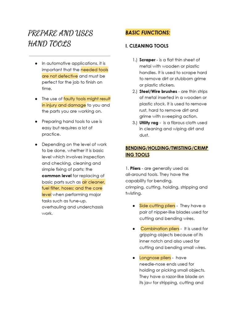 Prepare and Uses Hand Tools | PDF | Screw | Nut (Hardware)