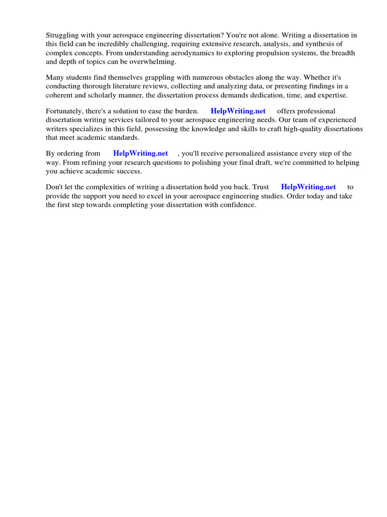 Aerospace Dissertation Writing Help | PDF | Aircraft | Engineering