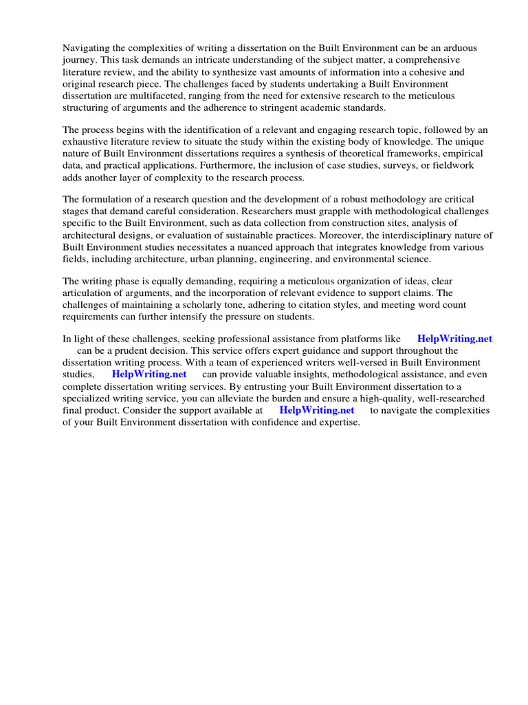 Built Environment Dissertation | PDF | Building Information Modeling | Sustainability