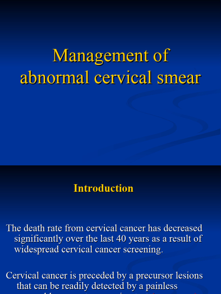 Managment Of Abnormal Pap Smear Pdf Human Reproduction Anatomy