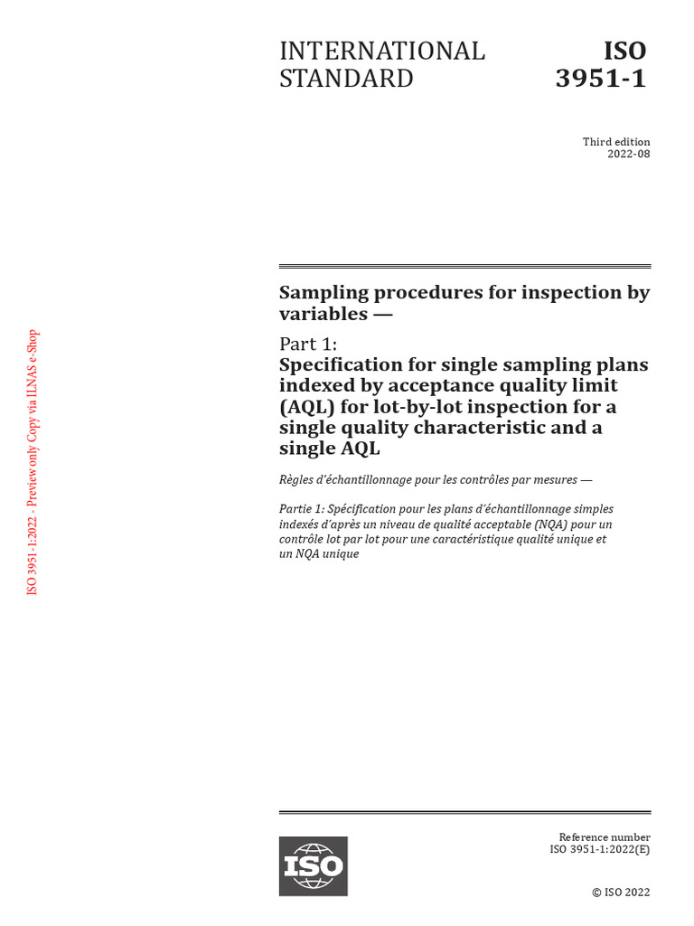 ISO_3951-1;2022 new | PDF | International Organization For Standardization | Normal Distribution