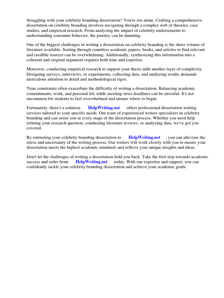 Celebrity Branding Dissertation | PDF | Brand | Advertising