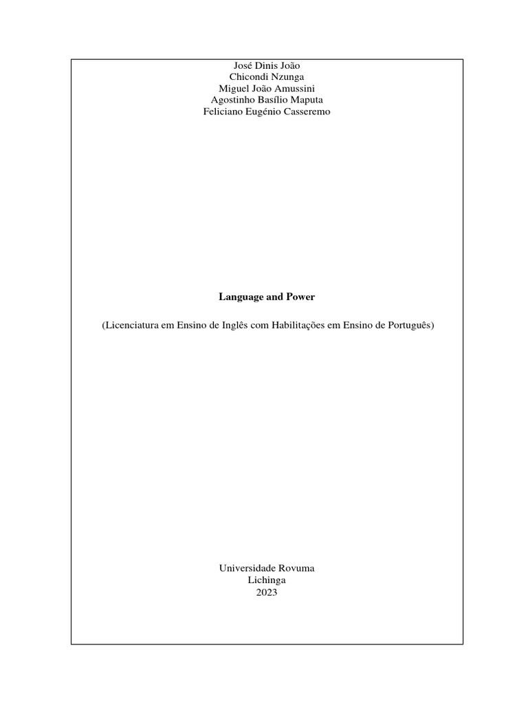 Language and Power | PDF | English Language | Sociolinguistics