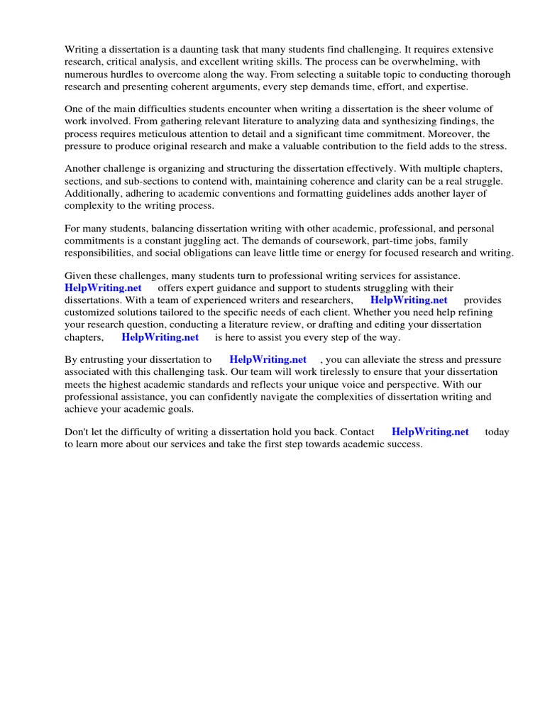 How To Write A Dissertation Sample | PDF | Thesis | Essays