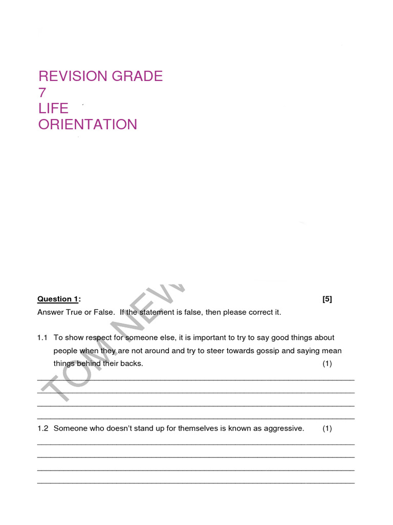 Life Orientation Revision | PDF | Career & Growth