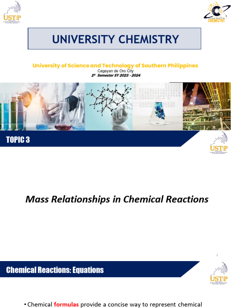 Topic 3 | PDF | Stoichiometry | Mole (Unit)