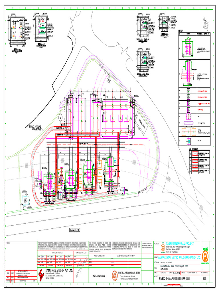 CABLE TRENCH & FOUNDATION LAYOUT - Sitaburdi | PDF | Public Transport ...