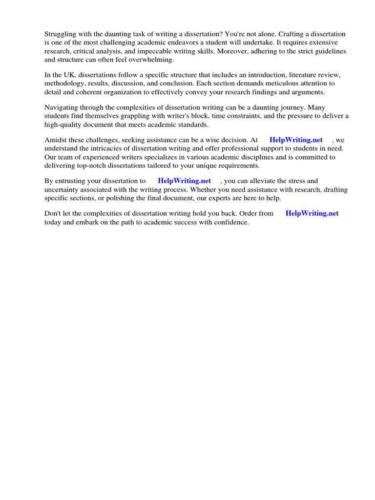 Uk Dissertation Structure | PDF | Thesis | Methodology