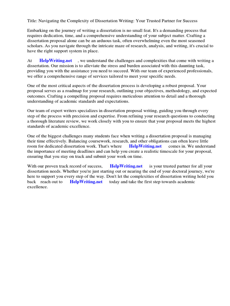 Dissertation Proposal Writing Support | PDF | Thesis | Methodology
