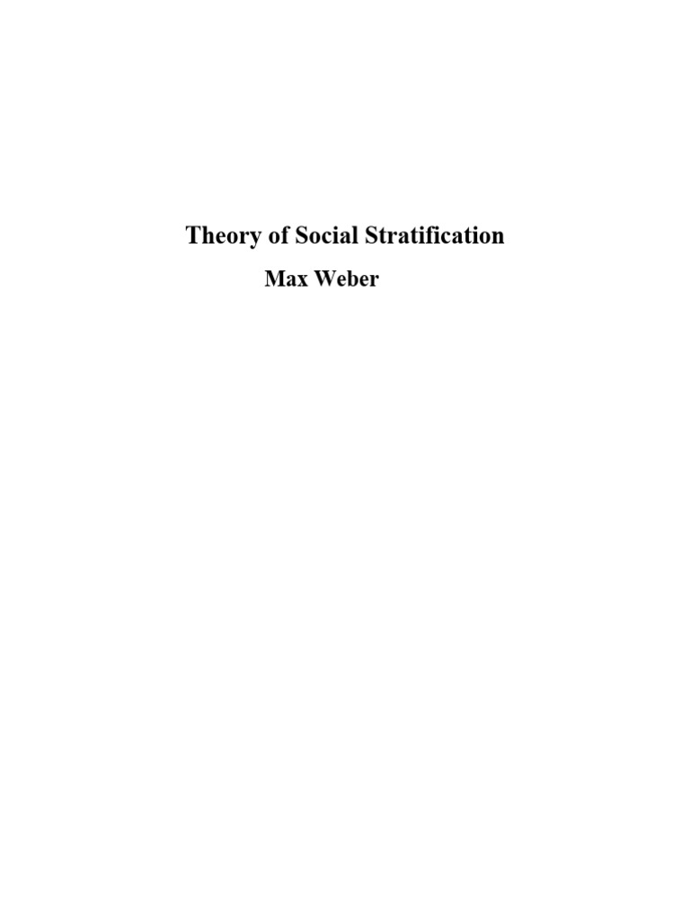 Theory of Social Stratification 1 | PDF | Social Stratification | Sociology