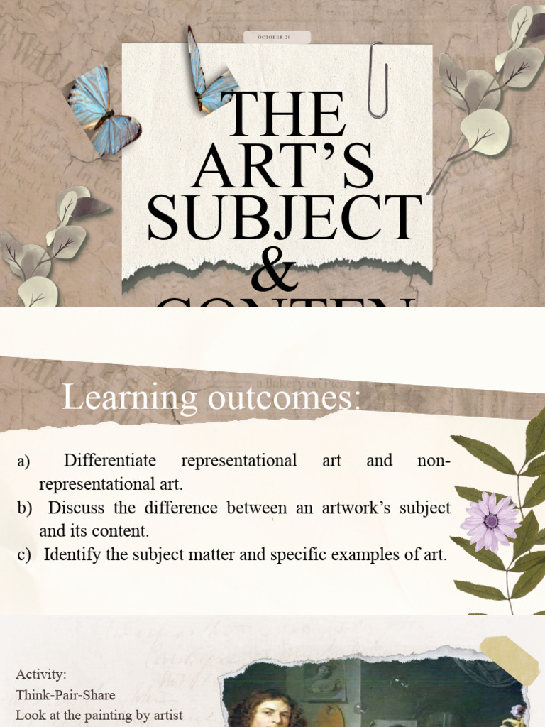 The Art's Subject and Content Presentation | PDF | Paintings ...
