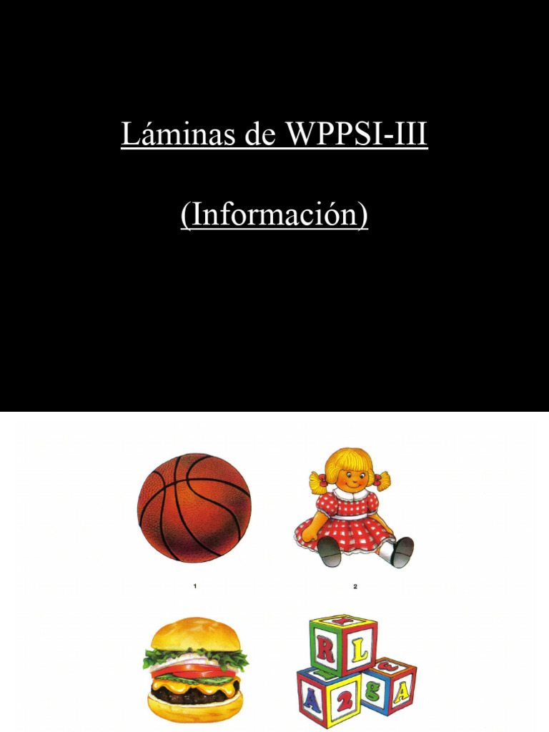 Láminas de WPPSI-III (Información) | PDF
