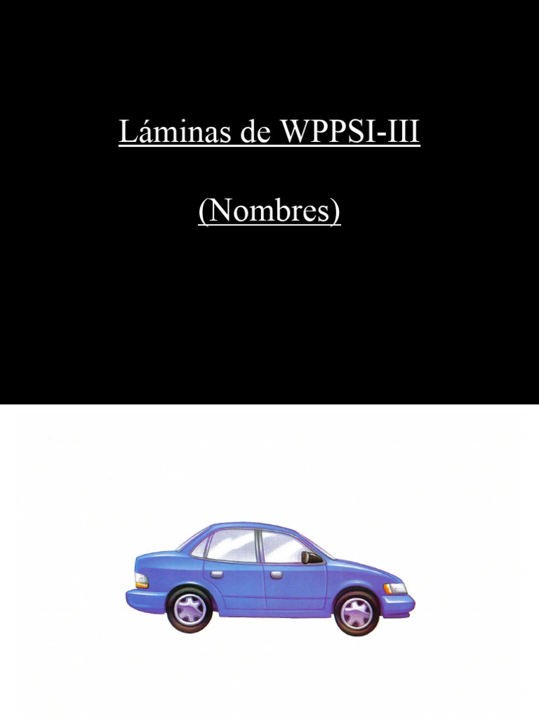 Láminas de WPPSI-III (Nombres) | PDF