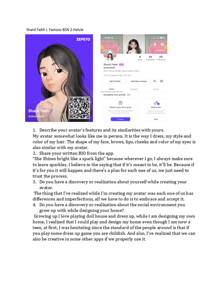 Metaverse Activity 1 - Famoso | PDF | Career & Growth