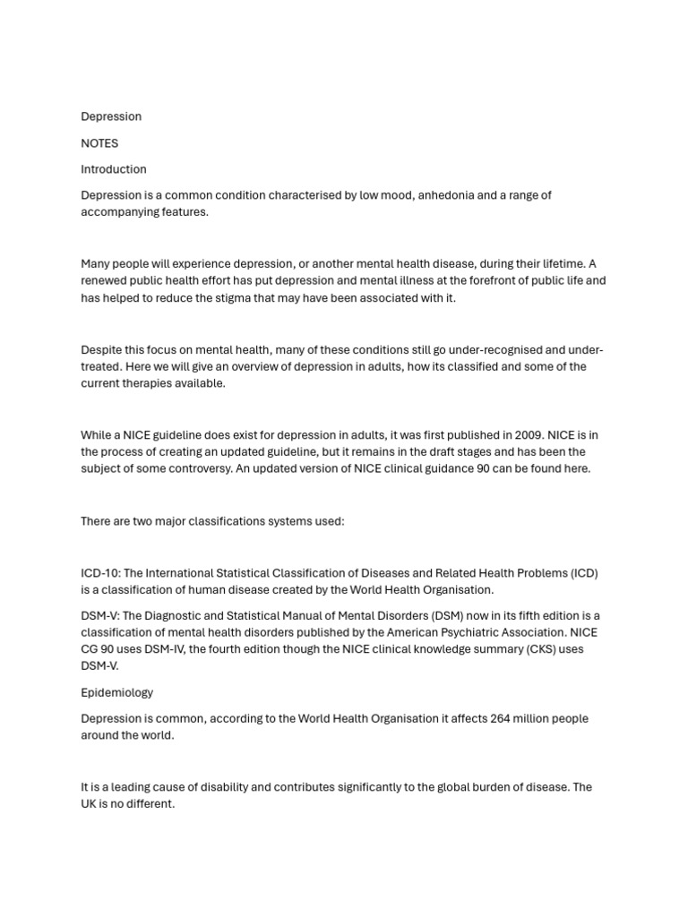 What Is Depression | Download Free PDF | Major Depressive Disorder ...