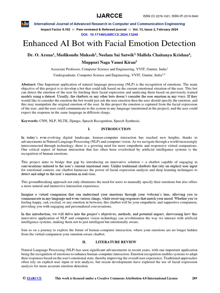 Ijarcce 2024 13248 | PDF | Computing | Artificial Intelligence Ijarcce 2024 13248 | PDF | Computing | Artificial Intelligence