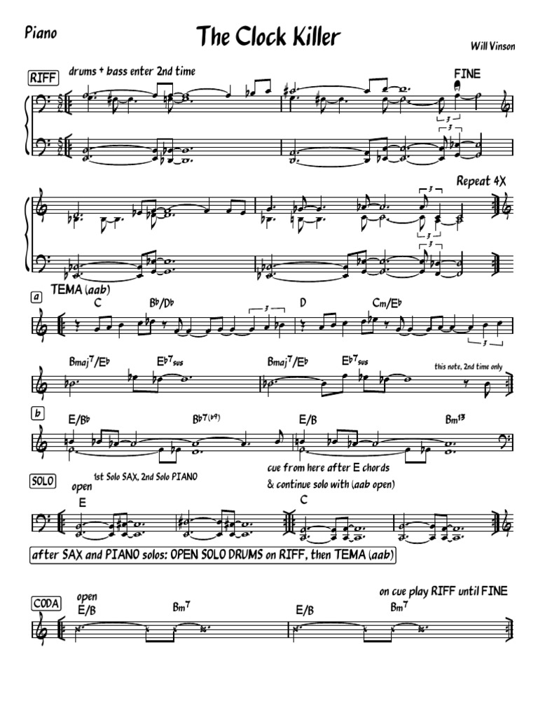 The Clock Killer-Piano | PDF | Musical Compositions | Musicology