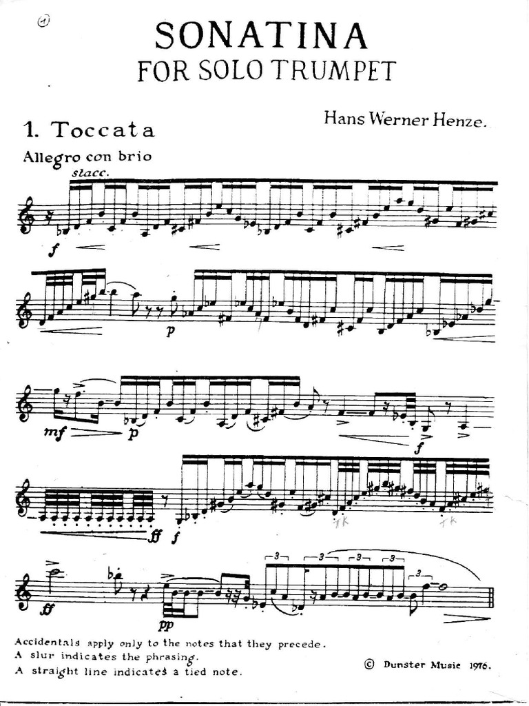 Henze Sonatina | PDF