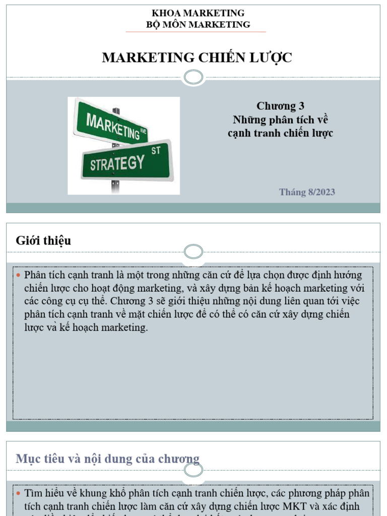 C3. Những phân tích cạnh tranh chiến lược 2023 | PDF