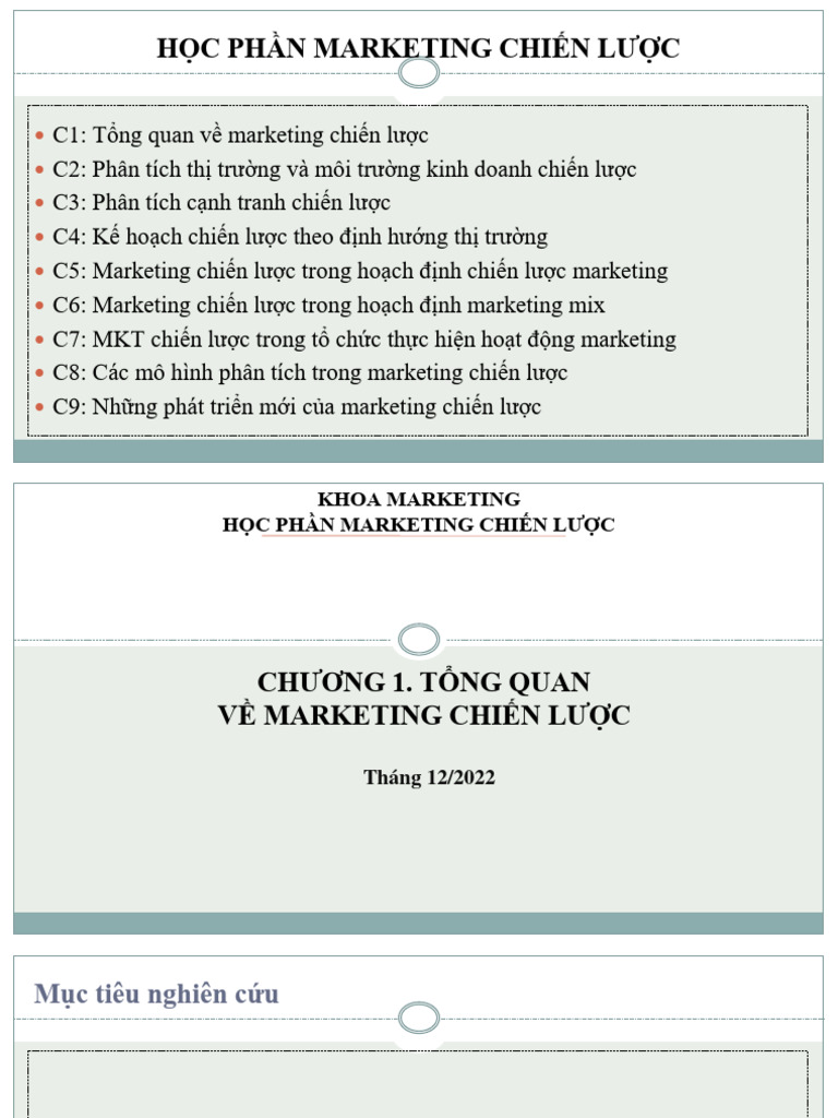 C1. Tong Quan Ve MKTG Chien Luoc-2023 | PDF