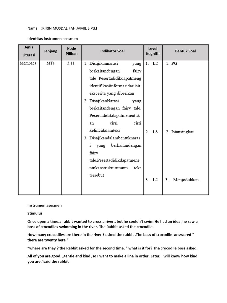MTs Literacy Assessment Guide | PDF | Animals And Humans | Zoology