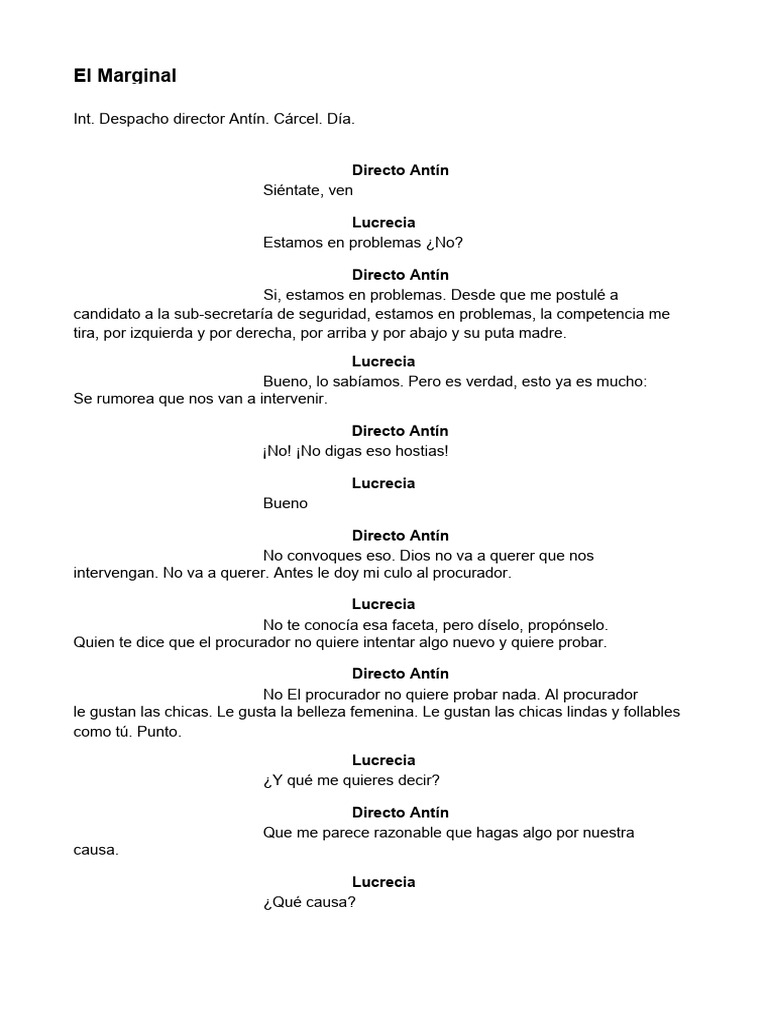 Lucrecia - Antín El Marginal | PDF