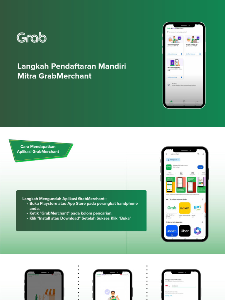 Langkah Pendaftaran Mandiri - Mitra GrabMerchant | PDF