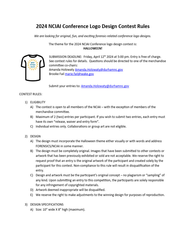 NCIAI Conference Logo Design Contest 2024 | PDF | Monopoly (Economics ...