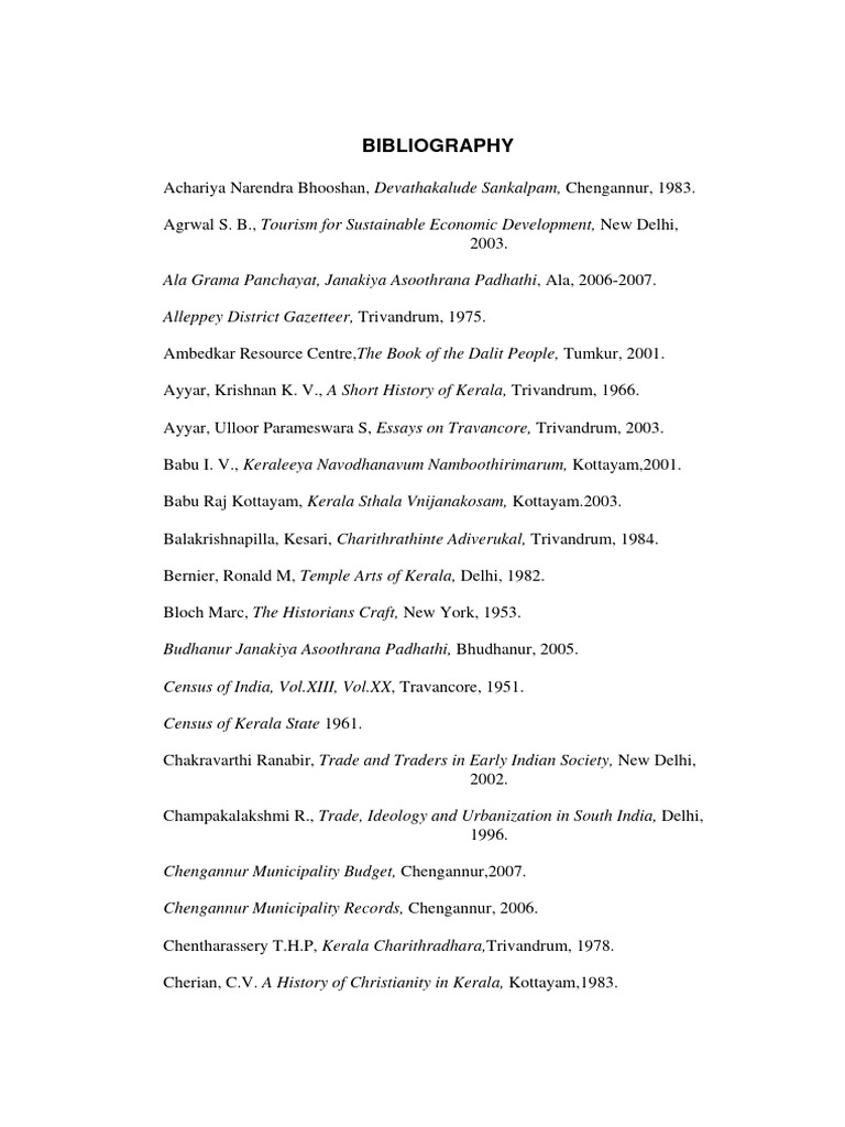 17 Bibliography | PDF | Kerala