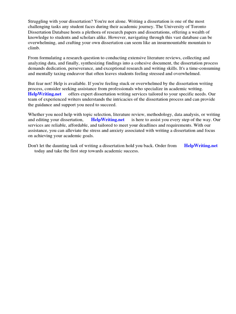 University of Toronto Dissertation Database | PDF | Thesis | Science