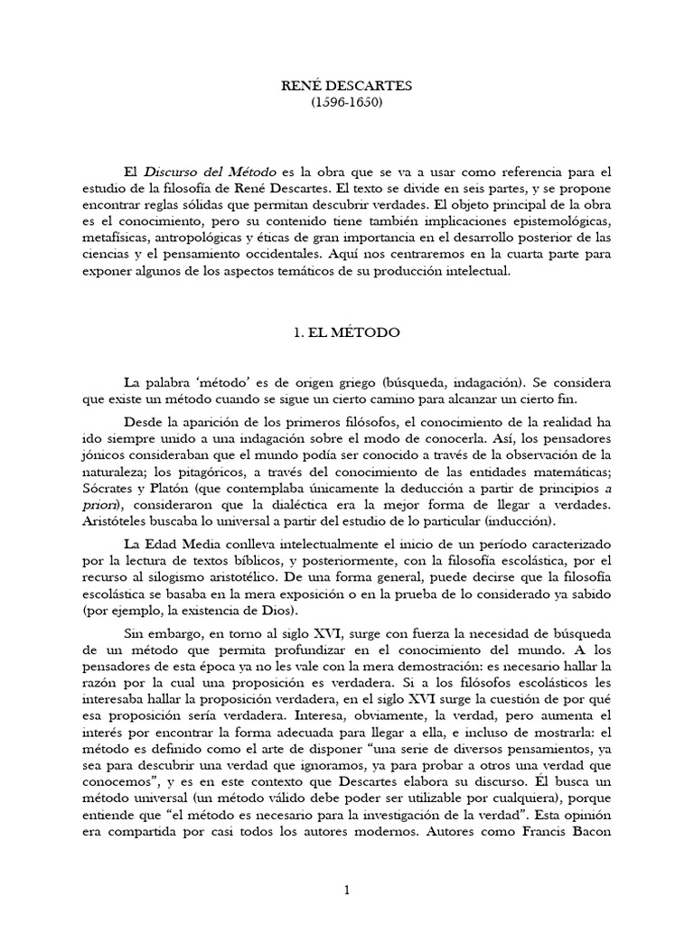 DESCARTES Completo | PDF | René Descartes | Verdad